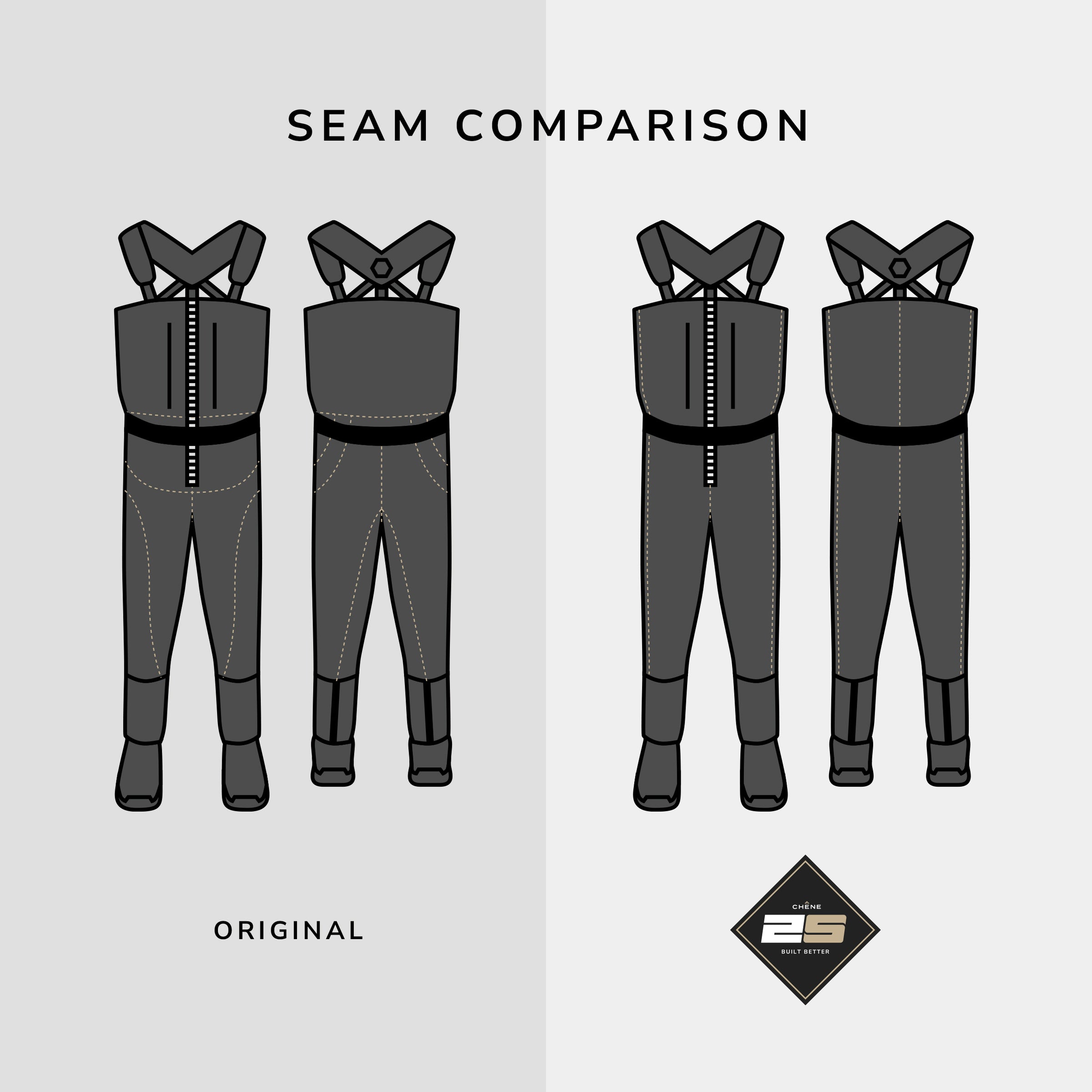 2S Wader | Brown Waders for Duck Hunting | Chêne Gear®