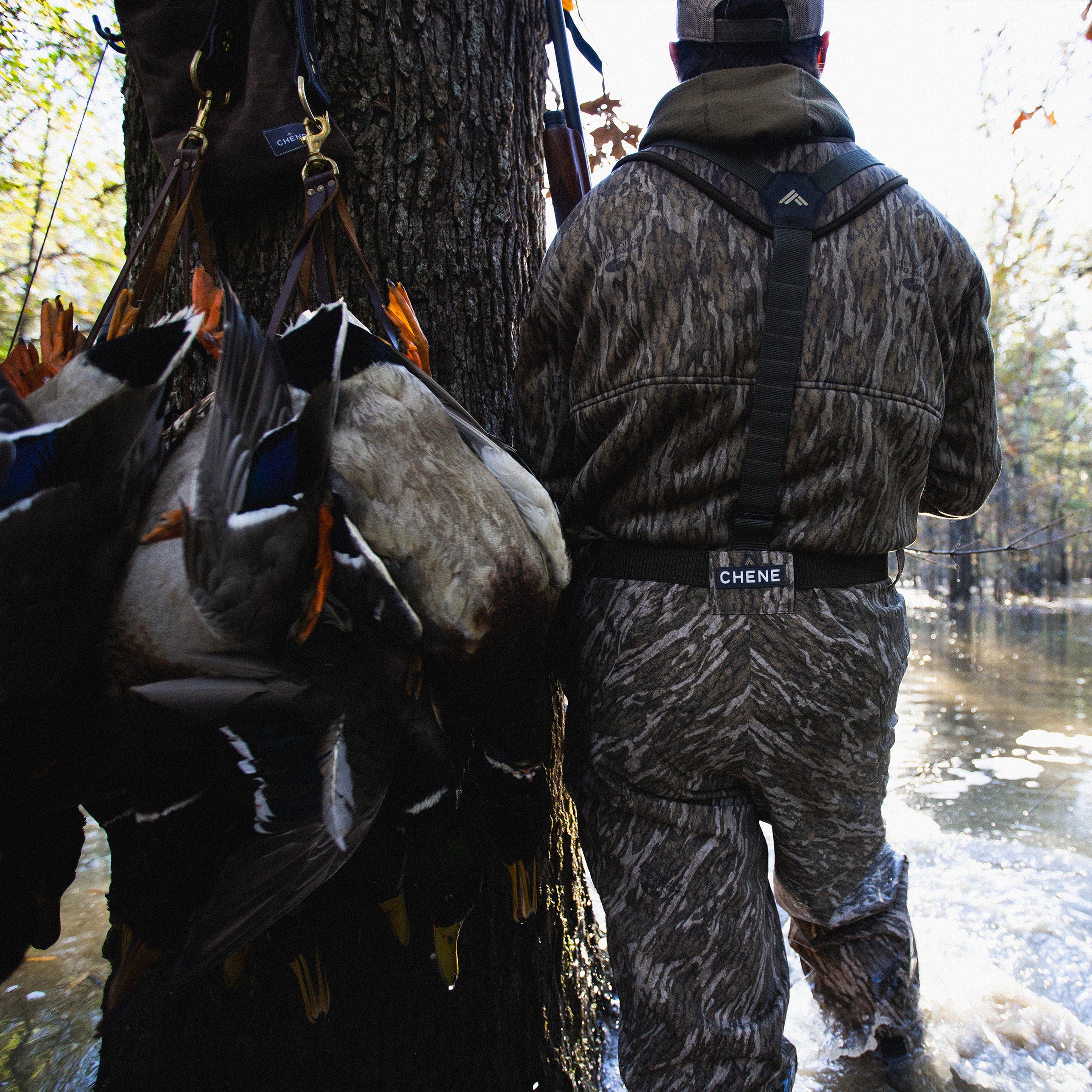 Brown Wader Pants for Duck Hunting | Chêne Gear®